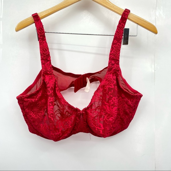 Cacique | Intimates & Sleepwear | Cacique Red Lace Underwire Sheer Bra ...